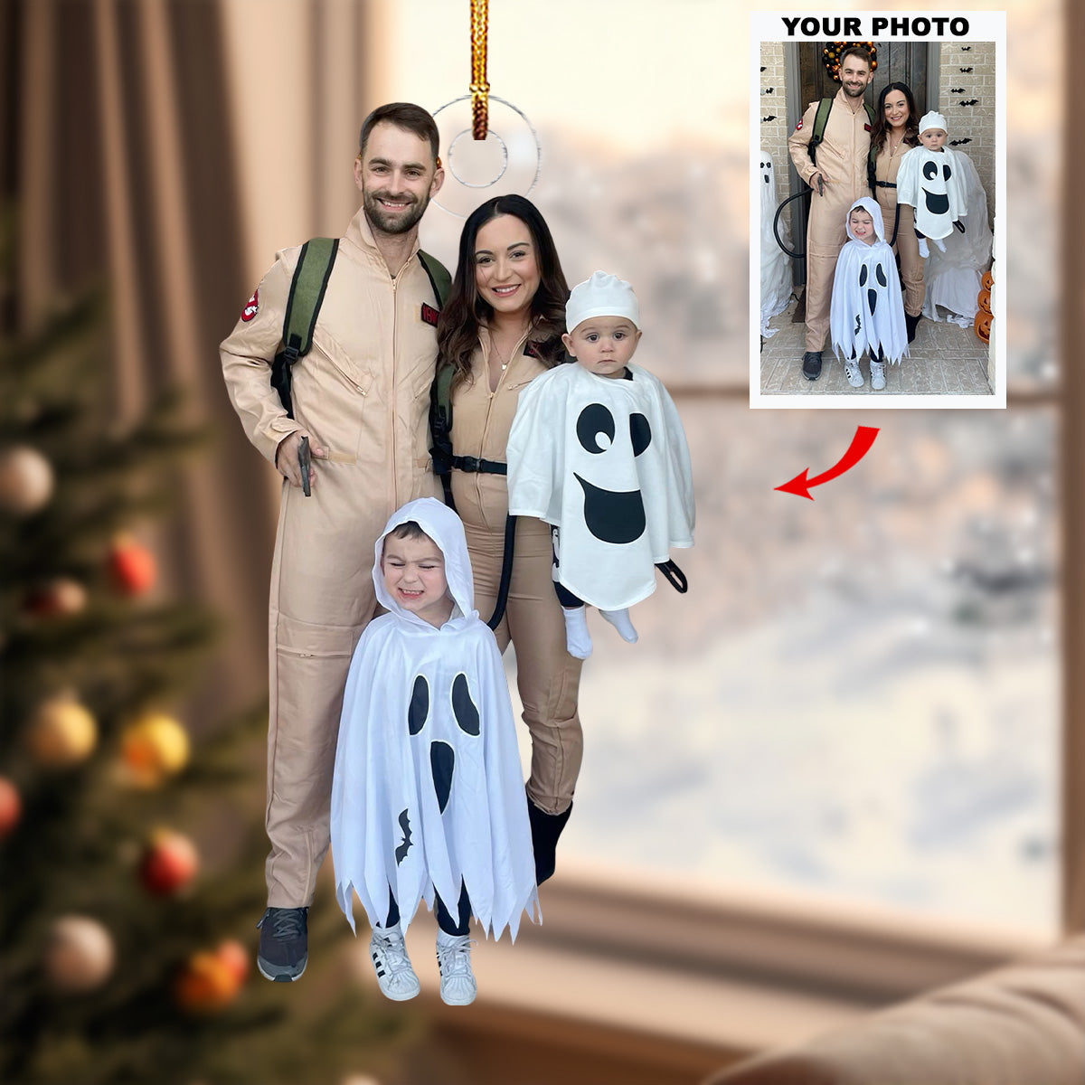 Forever Connected - Personalized Photo Mica Ornament - Christmas Gift ...