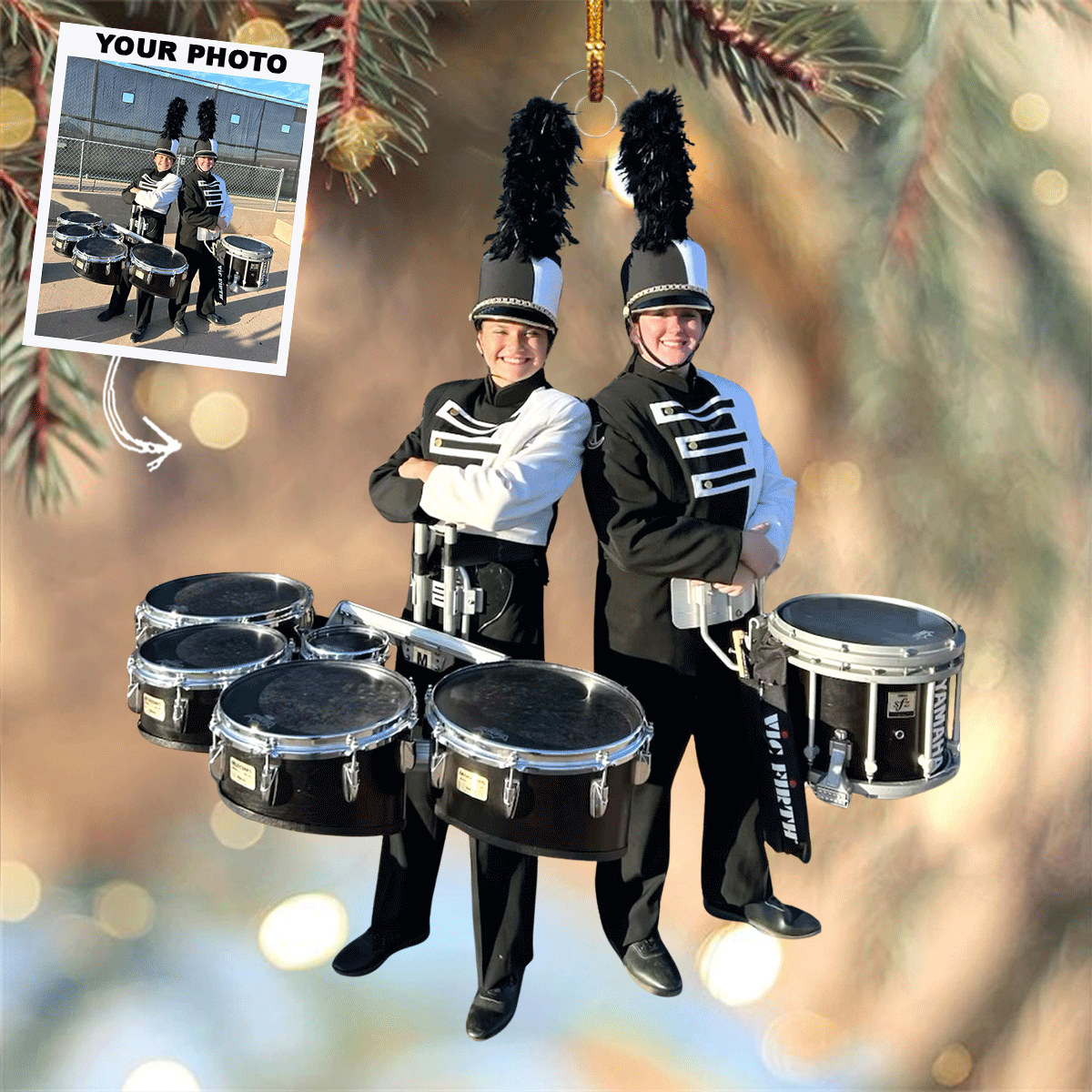Marching Melody - Personalized Photo Mica Ornament - Gift For Friends ...