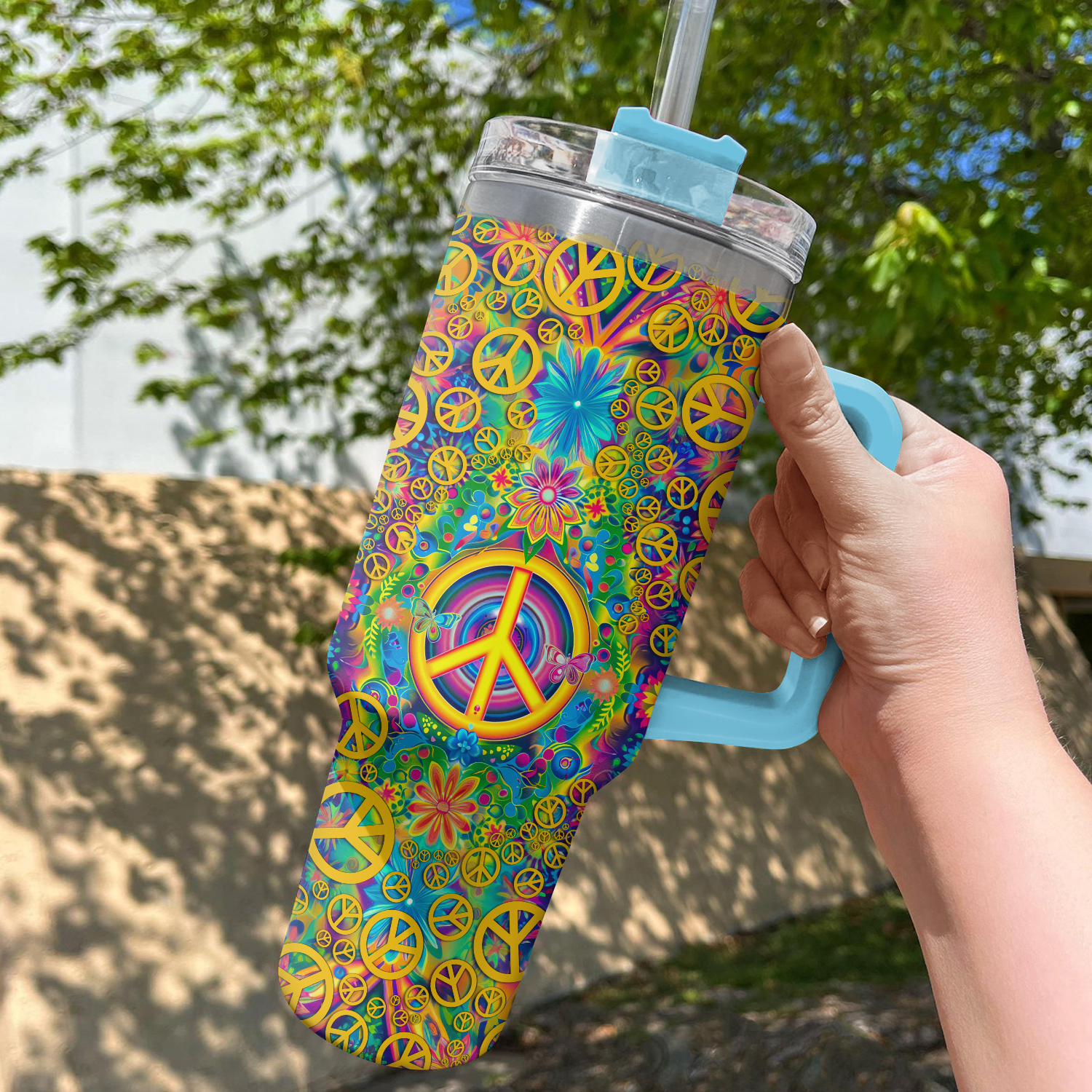 Hippie Dream - Tumbler with Handle - NCU0TT019 – A Gift Customized