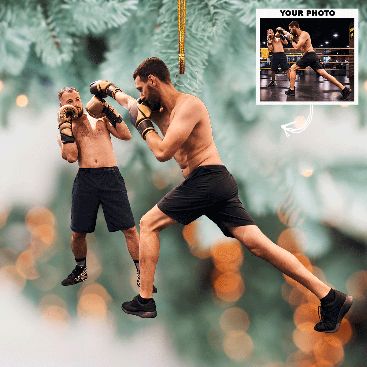 Training Spirit - Personalized Photo Mica Ornament - Gift For Boxing P ...