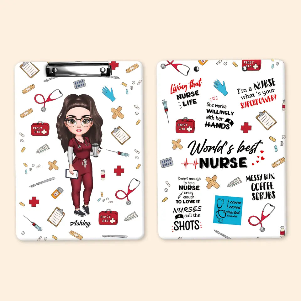 Worlds Best Nurse - Personalized Custom Clipboard - Nurse's Day, Appre ...