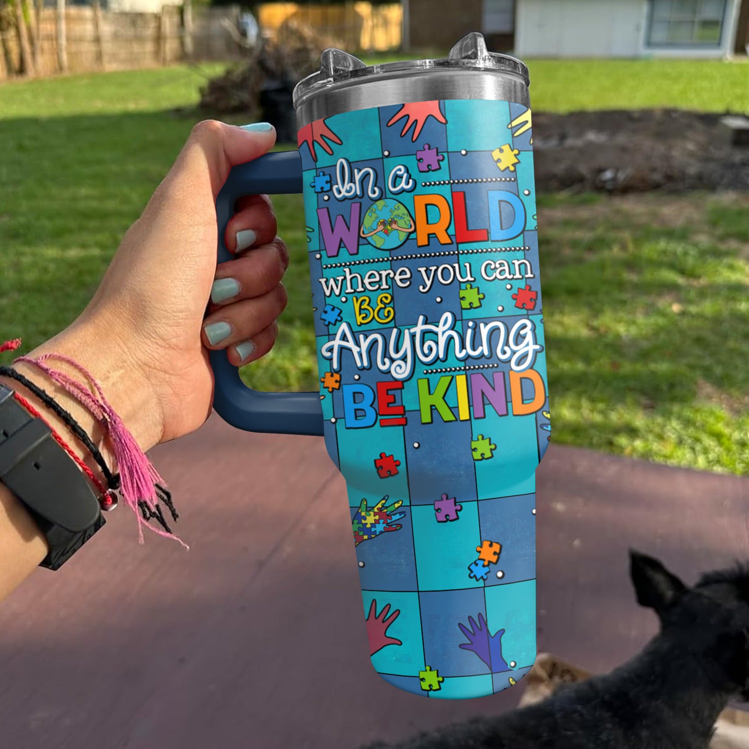 Be Kind - Tumbler with Handle - NCU0TL004 – A Gift Customized