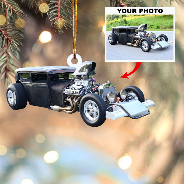 Personalized Photo Mica Ornament - Customize Drag Racing Car Photo ARN ...