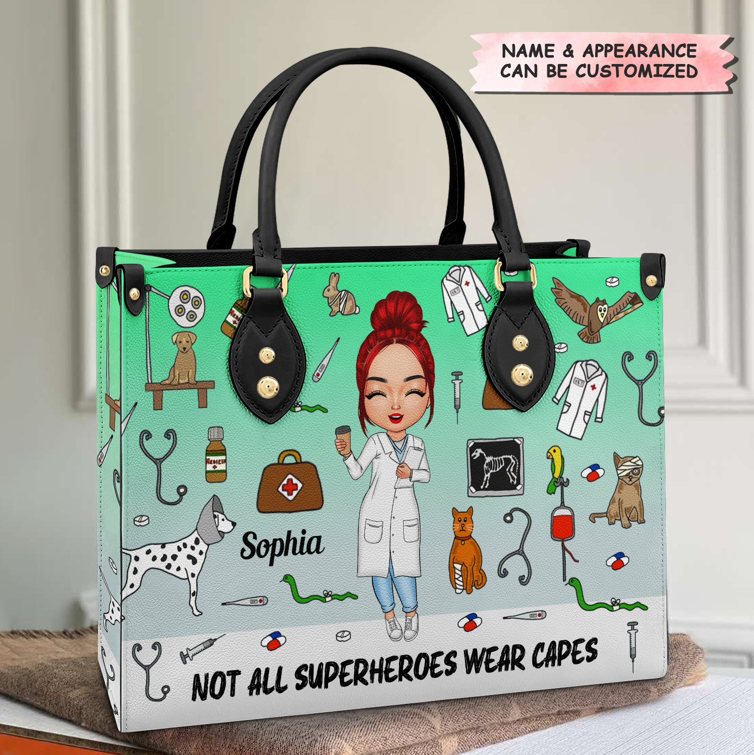 Personalized Leather Bag - Gift For Vet Tech - Love Being A Vet Tech ...